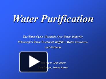 Water Purification presentation | free to view