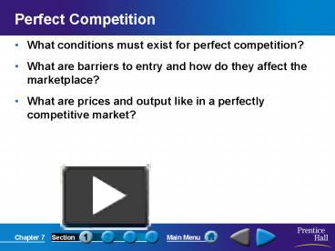 Perfect Competition presentation | free to view