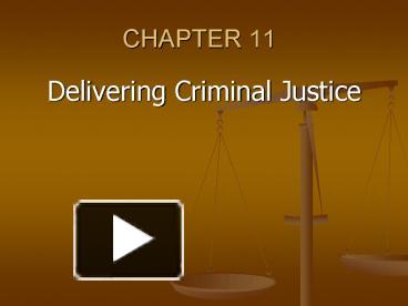 PPT – Delivering Criminal Justice PowerPoint presentation | free to ...