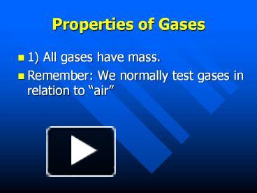 Properties of Gases presentation | free to view