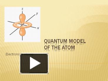 Quantum Model of the Atom presentation | free to download