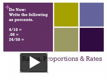 Ratios, Proportions presentation | free to view