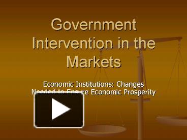 Government Intervention in the Markets presentation | free to view