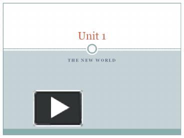 The New World presentation | free to download