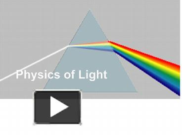 Physics of Light presentation | free to view