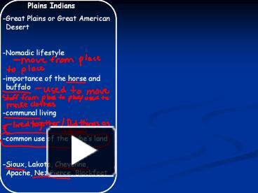 PPT – Plains Indians PowerPoint presentation | free to view - id ...