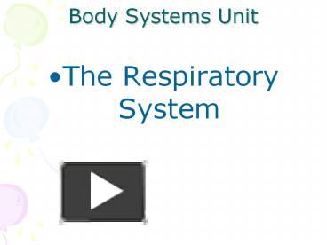 Body Systems Unit presentation | free to download