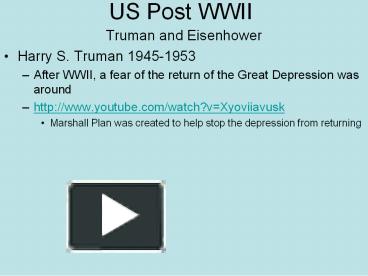 PPT – US Post WWII PowerPoint presentation | free to view - id: 780af0 ...