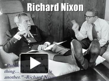 PPT – Richard Nixon PowerPoint presentation | free to download - id ...