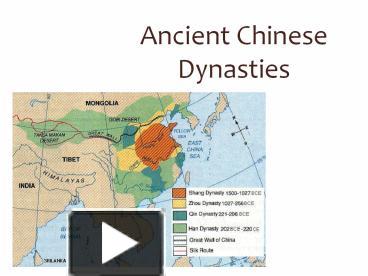 Ancient Chinese Dynasties presentation | free to download