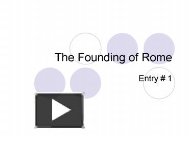 The Founding of Rome presentation | free to download