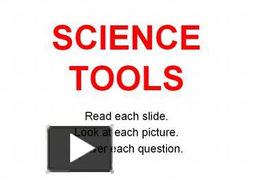 SCIENCE TOOLS presentation | free to download