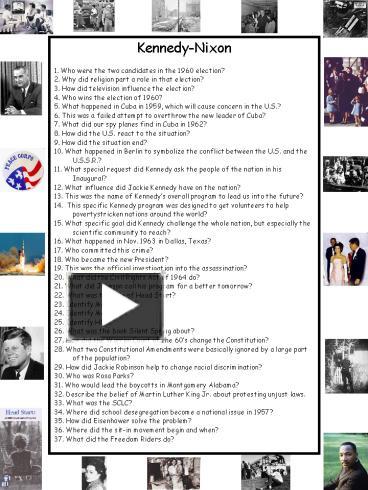 PPT – Kennedy-Nixon PowerPoint presentation | free to download - id ...