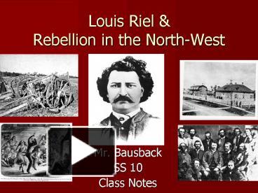 Louis Riel presentation | free to view