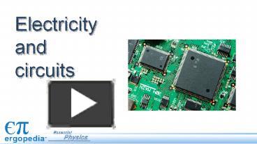 Electricity and circuits presentation | free to download