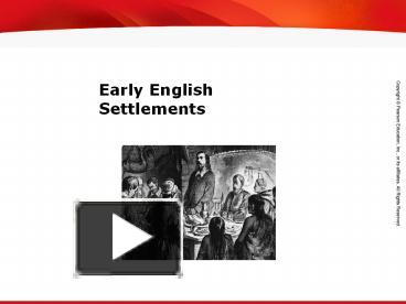 The First English Settlements presentation | free to view