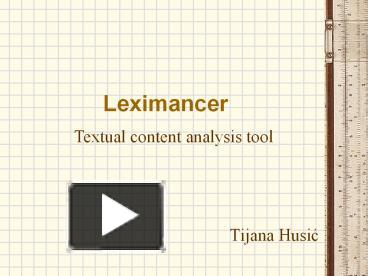 Leximancer presentation | free to download