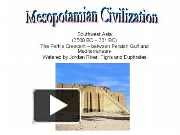 PPT – Southwest Asia PowerPoint presentation | free to view - id ...