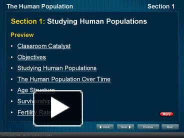 Section 1: Studying Human Populations presentation | free to download