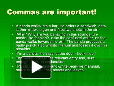 PPT – Commas are important! PowerPoint presentation | free to view - id ...