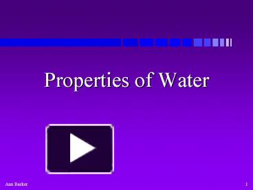 Properties of Water presentation | free to download