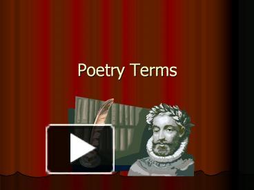 PPT – Poetry Terms PowerPoint presentation | free to view - id: 79512a ...