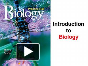PPT – Introduction to Biology PowerPoint presentation | free to ...