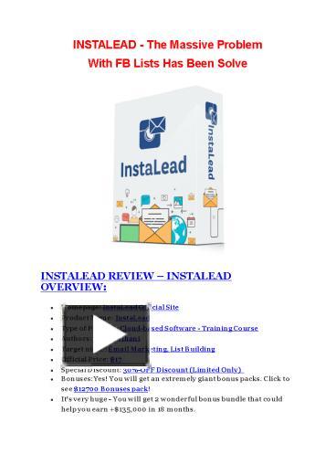 PPT – InstaLead REVIEW & InstaLead (SECRET) Bonuses PowerPoint ...