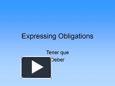 Expressing Obligations presentation | free to download