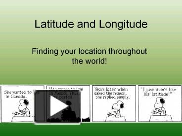 Latitude and Longitude presentation | free to download