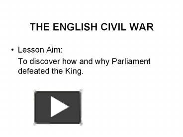 THE ENGLISH CIVIL WAR presentation | free to download