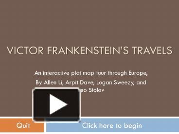 Victor Frankenstein presentation | free to download