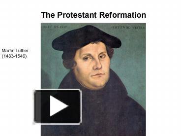 PPT – The Protestant Reformation PowerPoint presentation | free to view ...