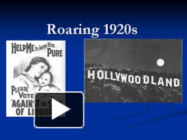 PPT – Roaring 1920s PowerPoint presentation | free to view - id: 79a473 ...