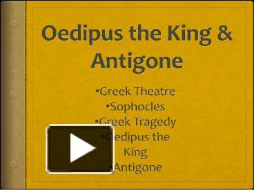 Oedipus the King presentation | free to download