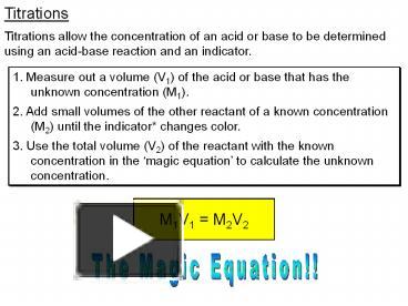 Titrations presentation | free to download