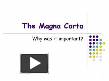 PPT – The Magna Carta PowerPoint presentation | free to view - id ...