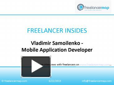 PPT – Vladimir Samoilenko - Mobile Application Developer PowerPoint presentation | free to ...