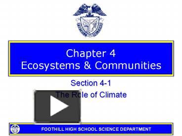 PPT – Chapter 4 Ecosystems PowerPoint presentation | free to view - id ...