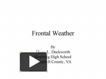 Frontal Weather presentation | free to download