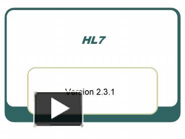 HL7 presentation | free to view