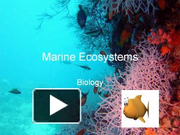 Marine Ecosystems presentation | free to view