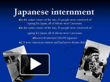 PPT – Japanese internment PowerPoint presentation | free to download ...