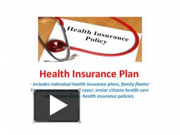 Health Insurance Plan presentation | free to download