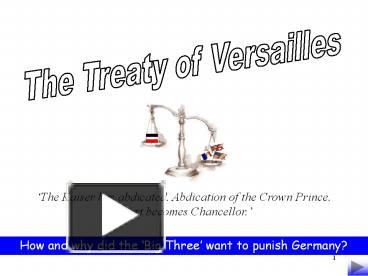 The Treaty of Versailles presentation | free to download