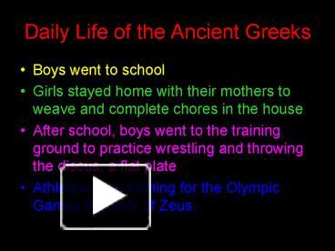 Daily Life of the Ancient Greeks presentation | free to download