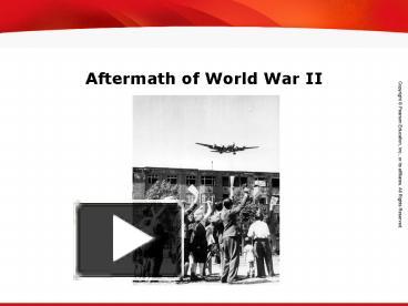 Aftermath of World War II presentation | free to view
