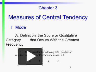 Measures of Central Tendency presentation | free to download