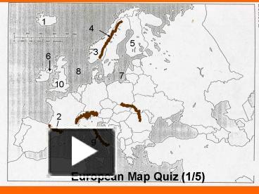 European Map Quiz 15 presentation | free to view