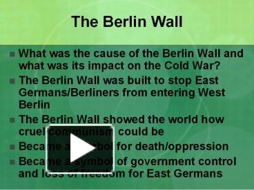 The Berlin Wall presentation | free to download